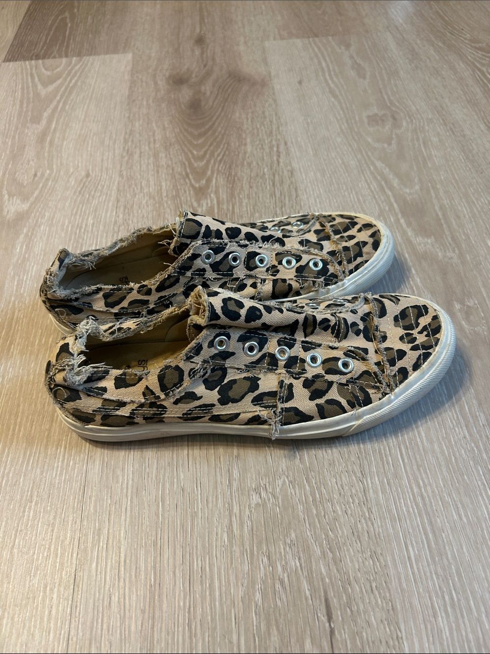 Corkys | Shoes | Corkys Leopard Print Womens Slipon Canvas Sneakers Sz ...